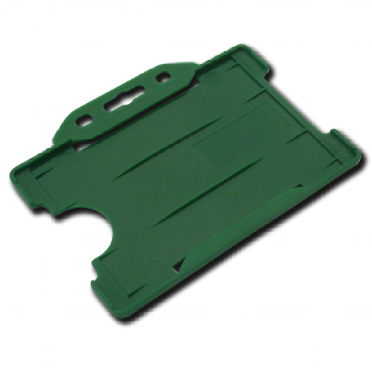 Dark Green Single-Sided ID Card Holder (Landscape)